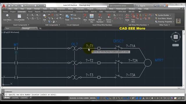 Toggle/Edit/Move/Delete/Flip/Stretch/Swap/Hide/Unhide Wire Number in Autocad Electrical Bangla ...