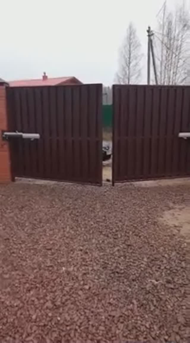🏠Распашные ворота с автоматикой САМЕ (Италия), КЛАССИЧЕСКИЕ КИРПИЧНЫЕ СТОЛБЫ