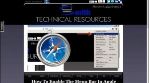 Apple Safari Tutorial - How To Enable The Menu Bar