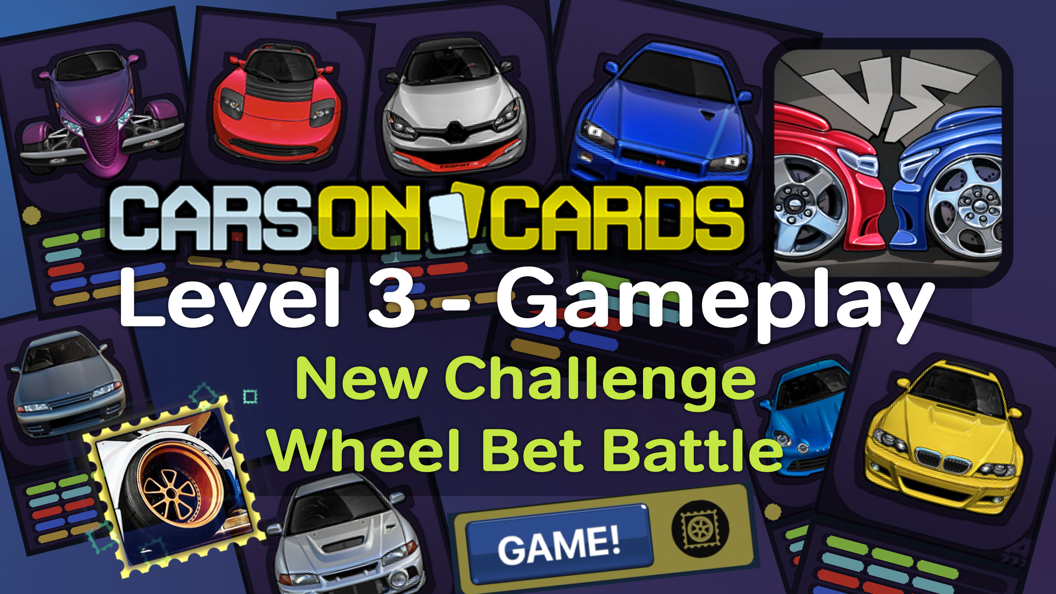 Новый вызов в Cars on Cards - битва за руль / проигрываем пари / геймплей автомобилями 3 уровня (09)