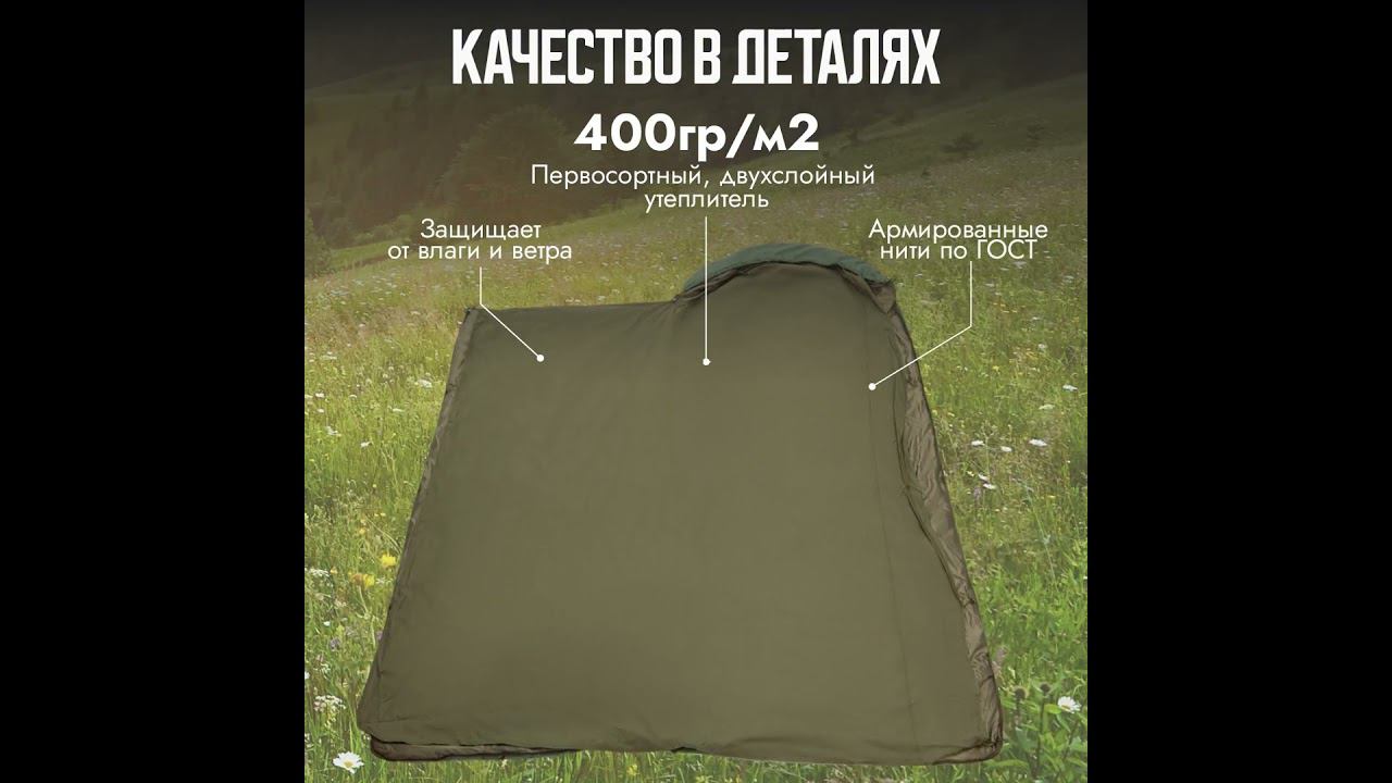 Видеообложка для маркетплейсов, спальный мешок
