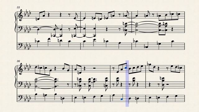 In memory of Barry Harris Bean And The Boys piano and bass transcription