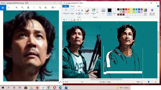 SQUID GAME GI HUN Draw and Paint l MS PAINT and Mouse - смотреть видео ...