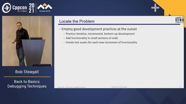 Back To Basics_ Debugging Techniques - Bob Steagall - CppCon 2021 смотреть онлайн видео от Tech ...