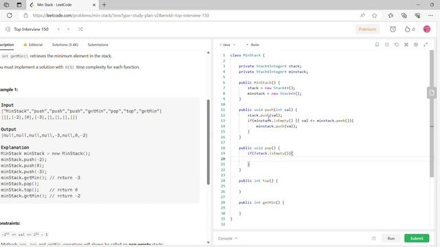 Min Stack | Java | LeetCode | Stacks Series | Interview and Placement ...