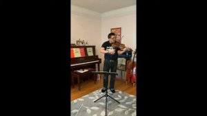 Basa tries violin bow 2