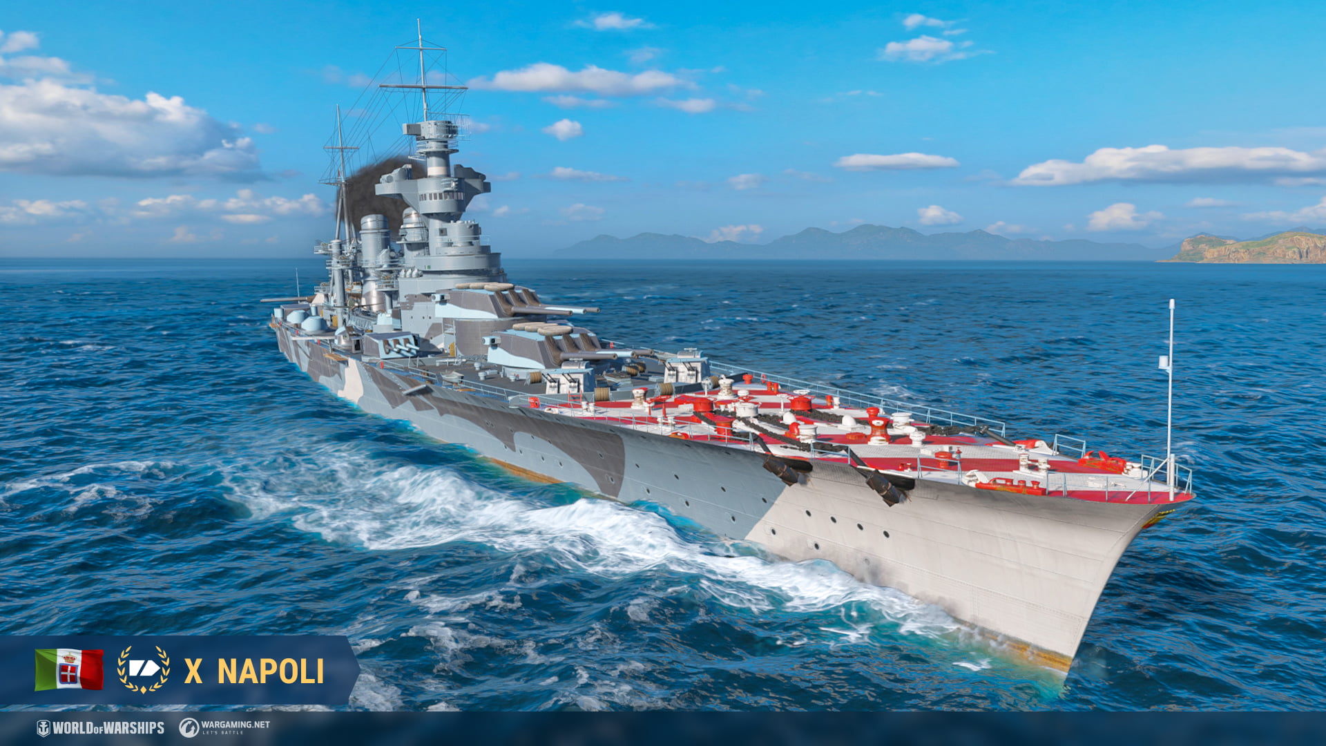 World of Warships Блиц 5х5 крейсер Наполи