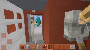 мы с моим другом играем в Minecraft и взрываем постройки жителей