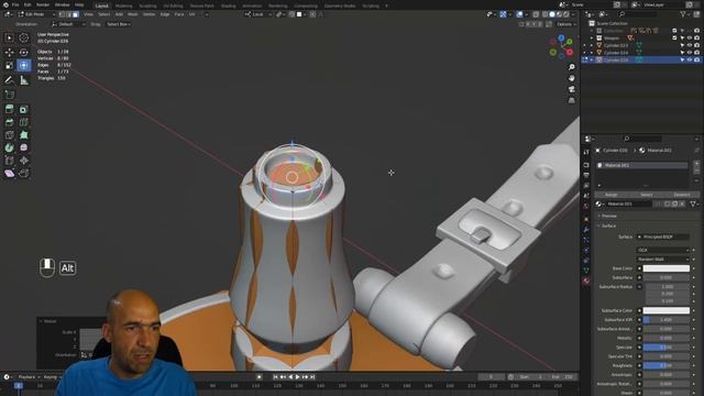 34. Weapon retopo part 3 - Create a commercial game 3D character