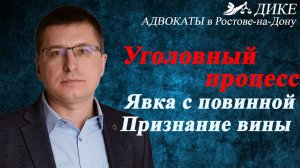 Явка с повинной. Признание вины и признательные показания. Процесс доказывания по уголовному делу