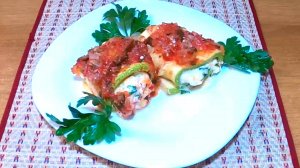 Лазанья из кабачков с сыром и томатной заливкой. Вкуснятина