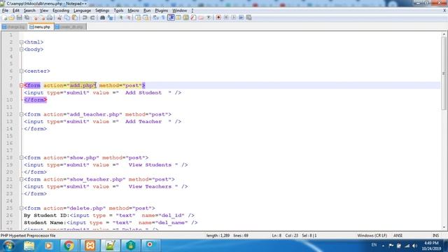 Insert to MySQL Table using PHP Arabic شرح – смотреть онлайн видео от Курс PHP в хорошем ...