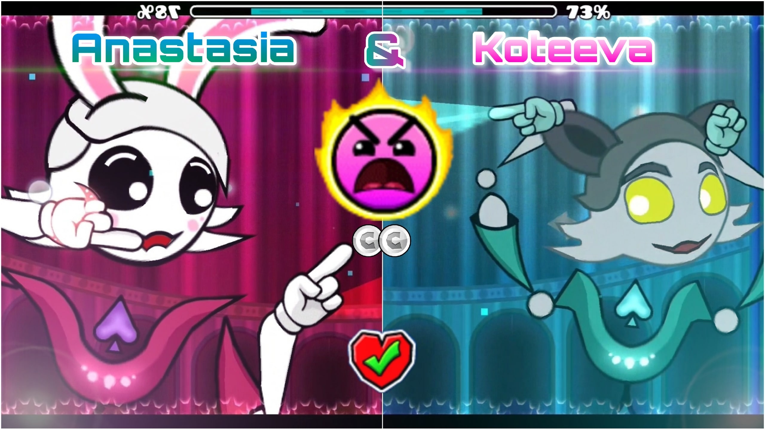 Anastasia and Koteeva by MCAASJ (Insane 8*) [All coins] | Geometry Dash