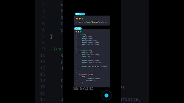 Awesome Pulsing Animation with Html and CSS #short #cssanimation  #javascript #css #programming