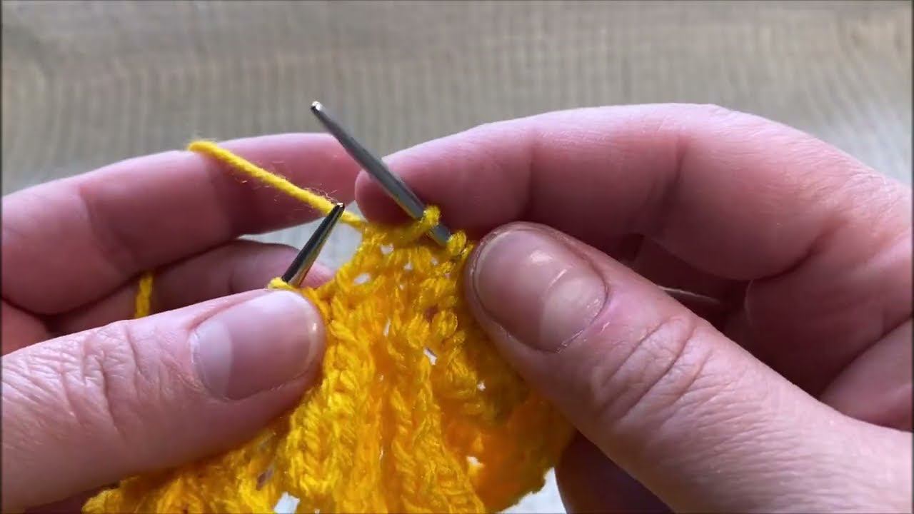 Желтые тюльпаны Классный ажурный узор✔️knitting рatterns