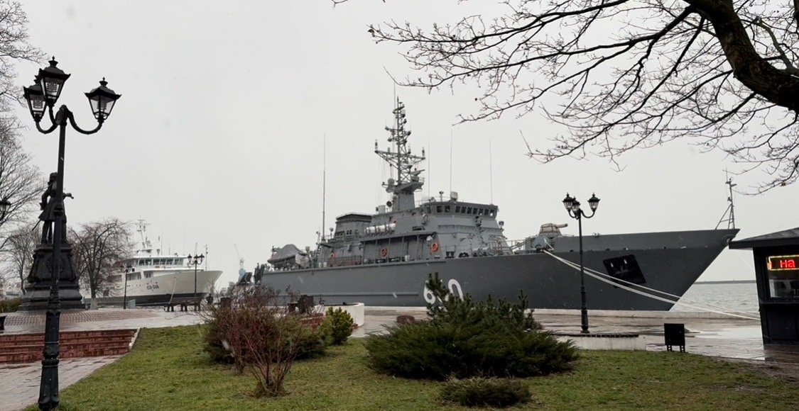 Балтийск - самая западная точка России. Военные корабли. 01.01.2024
