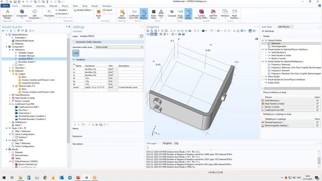 Использование COMSOL Multiphysics для задания и расчета пользовательских систем уравнений