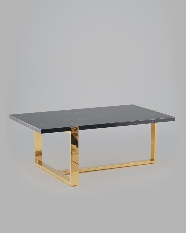 Журнальный столик Тоби. Лаконичный столик со столешницей из искусственного мрамора