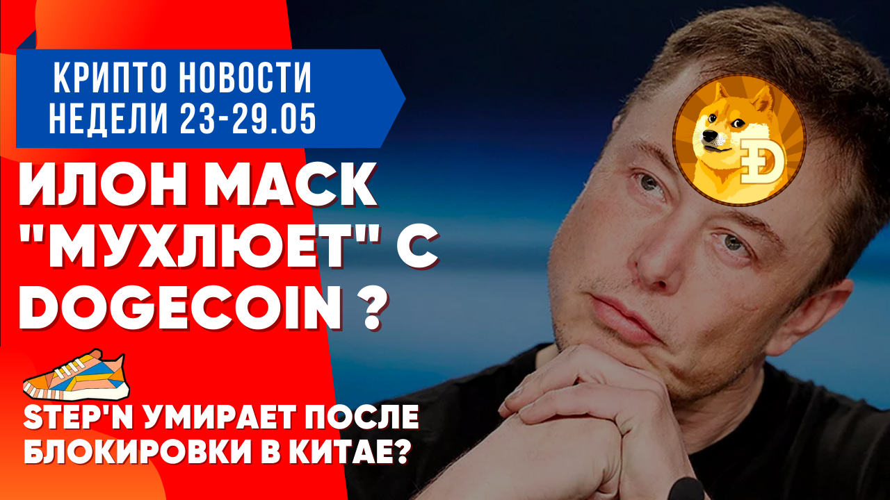 Илон Маск пампит Dogecoin. Участок в метавселенной за $5000000. Крипто новости недели.