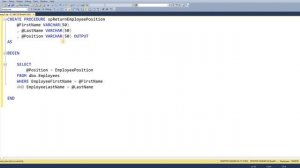 SQL Tutorial - Stored Procedures OUTPUT Parameters