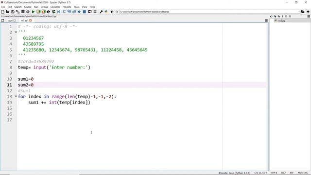 Python: Validate Credit Card Numbers Using For Loops (Ep. 2) - смотреть ...