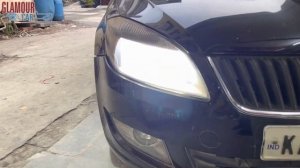 Skoda Rapid Stock Headlamp Bulb Replaced with Maxlink R8 LED Bulb ?9986031792