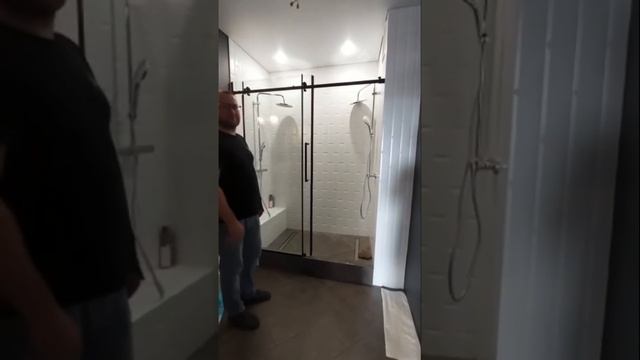 Монтаж душевой с раздвижной системой