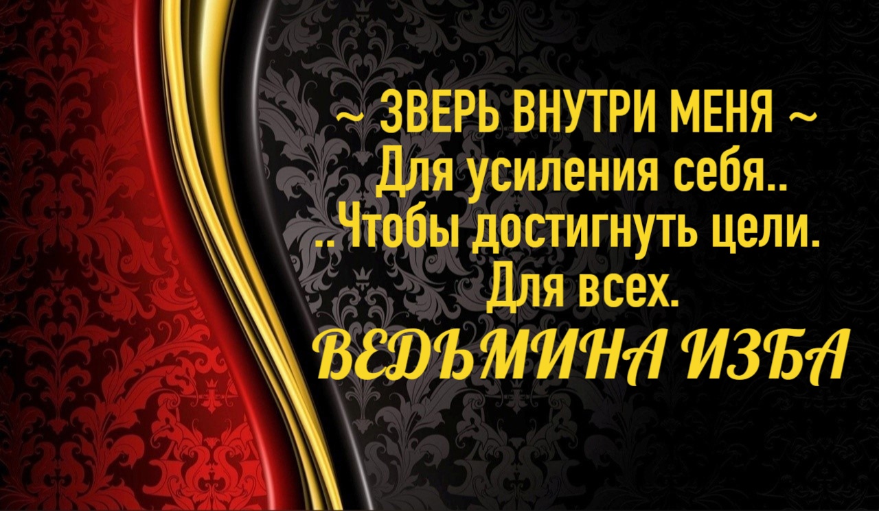 ЗВЕРЬ ВНУТРИ МЕНЯ…ДЛЯ УСИЛЕНИЯ СЕБЯ,ЧТОБЫ ДОСТИГНУТЬ ЦЕЛИ…ДЛЯ ВСЕХ..АВТОР: ИНГА ХОСРОЕВА