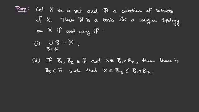 Topology Lecture 08 Basis for a Topology