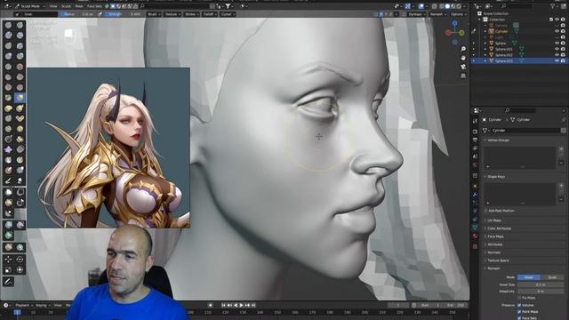 The process of making a course and shaving the beard on stream!