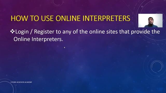3 | Working of Python Interpreter | By Future Achievers Academy ...