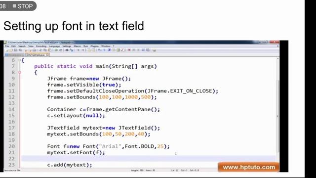 CS 309 JTextField / Swing in Java part 5 by Naveen Dabley - смотреть ...