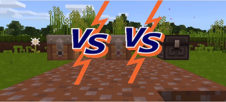 Обычный сундук против сундук-ловушка против эндр-сундук в minecraft | ДимА4 minecraft!