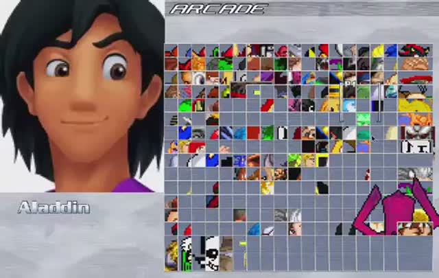 Aladdin in MUGEN. Gameplay