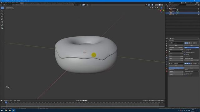 Пончик. Часть 3. Blender.  Уроки на русском для начинающих