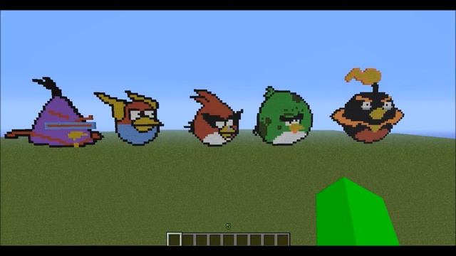 Minecraft Angry Birds Space Birds Pixel Art Preview - Version 1.0 ...