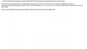 Duplicate (Primary) Key Error and Problems Reading Relay Log with MYSQLDUMP