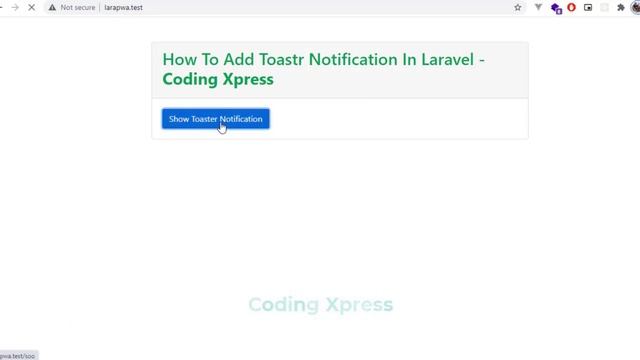 How To Add Toastr Notification In Laravel Application | Laravel Tutorial | Coding Xpress ...