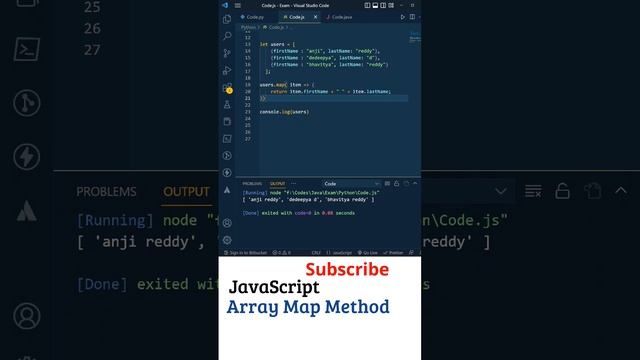 JavaScript in Telugu: JavaScript Array Methods (Map), Javascript Tutorial Telugu, React Telugu, JS