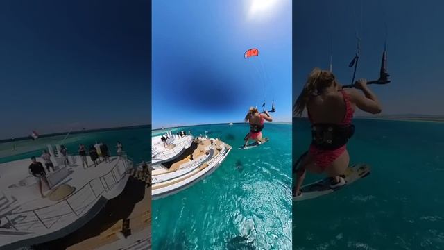 Красивый кайтсерфинг