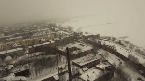 Зимний Кронштадт с высоты