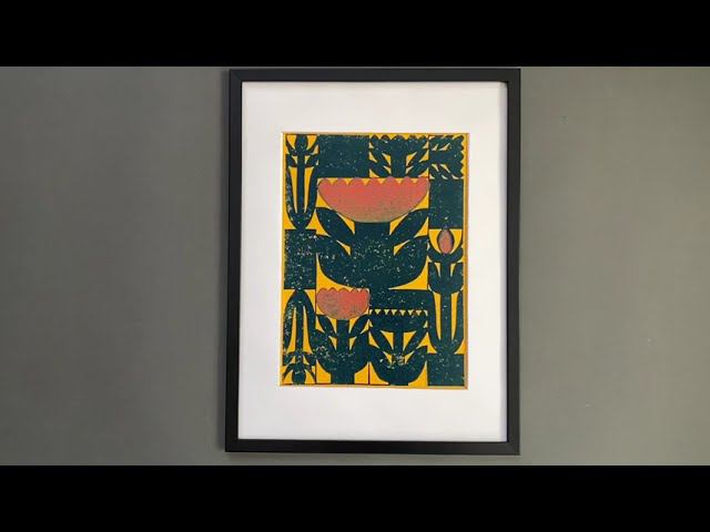 Графика оригинал линогравюра «Цветы», А4, ручная печать. Купить  https://www.livemaster.ru/osminat