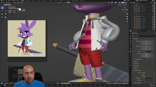 17 - Making a rig and posing the arms