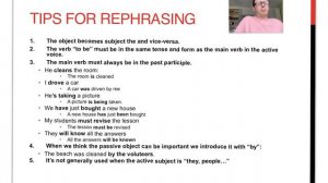 Passive voice and rephrasing application