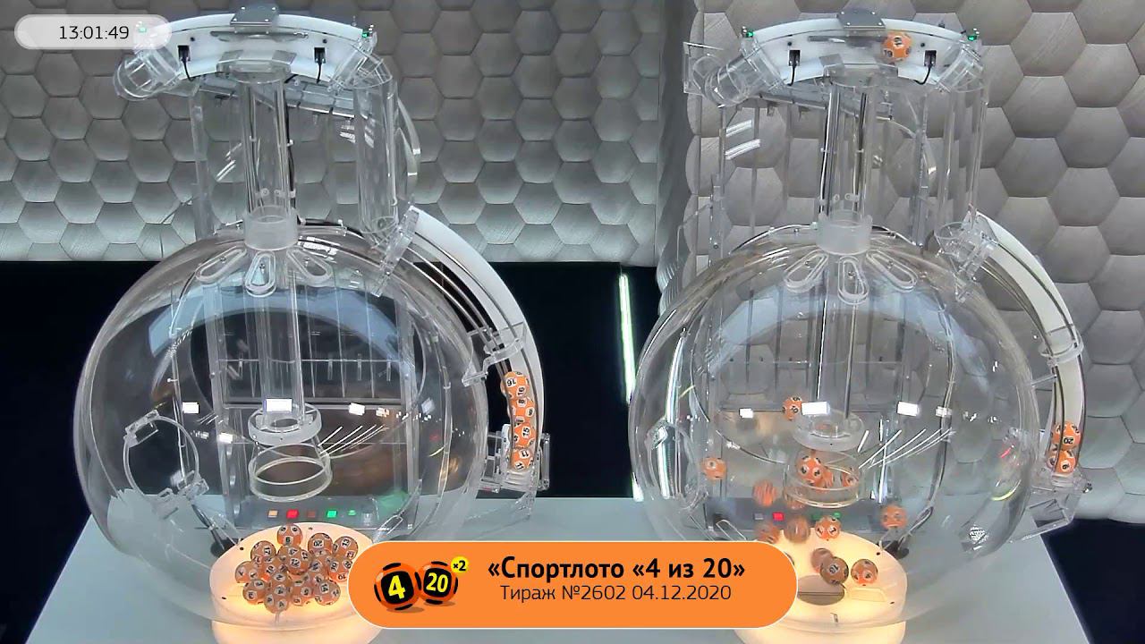 Столото представляет | Лотерея «Спортлото «4 из 20». Тираж № 2602 от 04.12.2020 г.