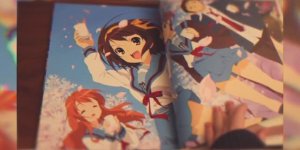 ASMR распаковка артбука - Haruhi Suzumiya Illustrations Spring  Summer artbook и ранобе