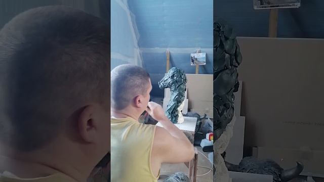 Начало работы над скульптурой. Лепка из пластилина. Набор массы.