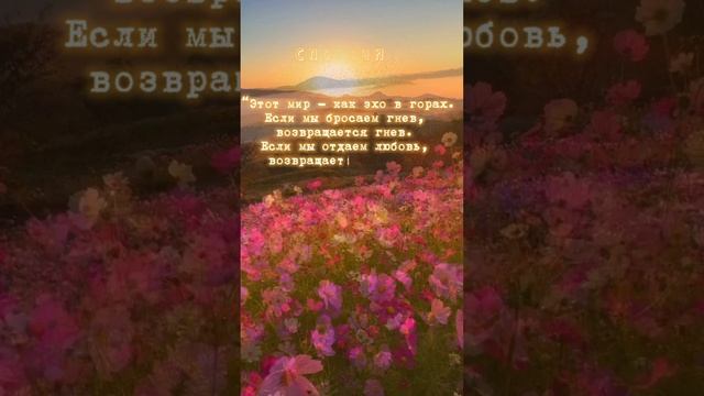 Этот мир - как эхо в горах