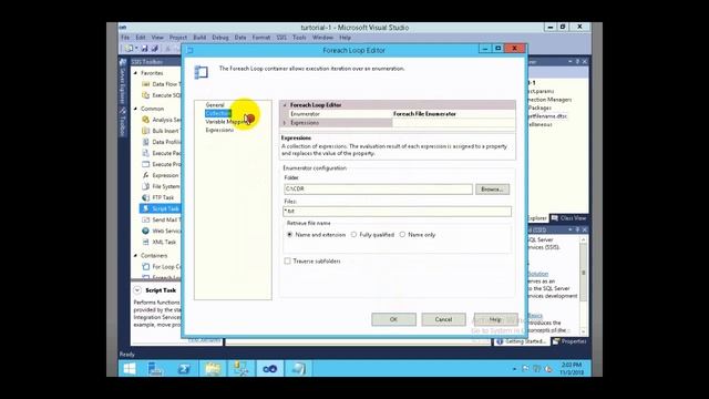 How to get file name in folder by SQL Server Integration Service (SSIS ...