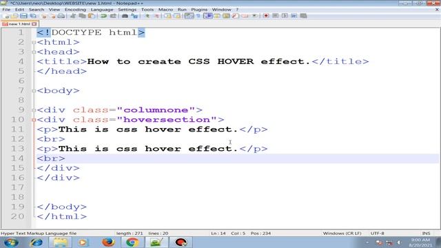 Hover Effect Color Text Style Font Size Change in CSS | HTML CSS Website Tutorial – смотреть ...